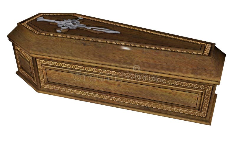 Coffin - 3D render stock illustration. Illustration of graphic - 73228637