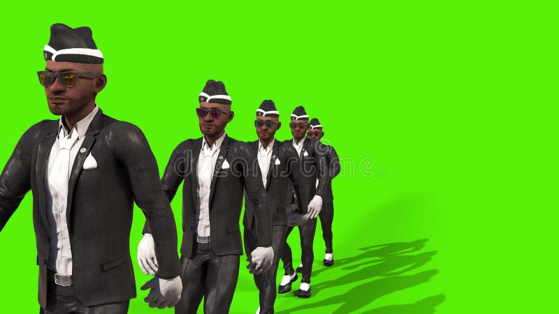 Coffin Dance Walk Green Screen Meme Front 3D Rendering Animation 4K ...