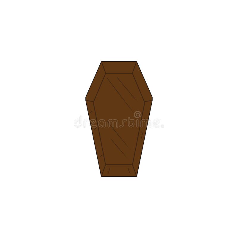 Coffin icon logo design stock illustration. Illustration of cross ...