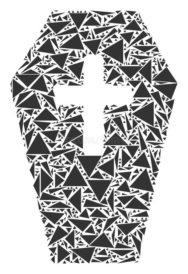 Coffin Mosaic of Triangles stock vector. Illustration of composed ...