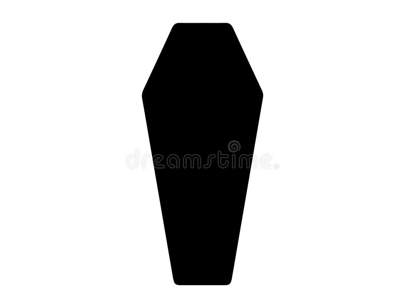 Coffin Silhouette Vector Art White Background Stock Vector ...