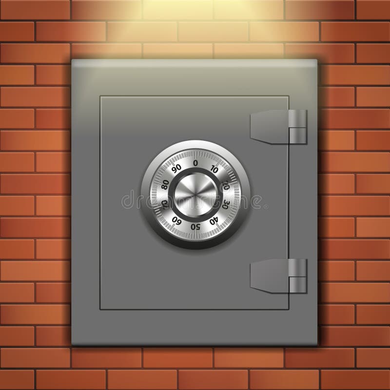 Coffre-fort de mur illustration de vecteur. Illustration du concepts ...