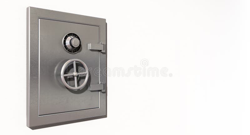 Coffre-fort Sur Le Mur Fermé Photo stock - Image du financier, monté ...
