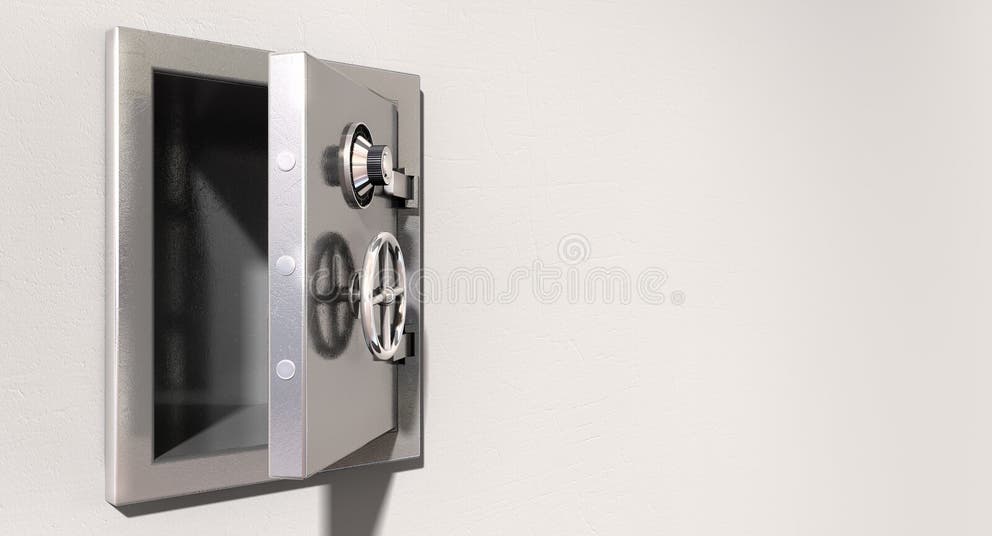 Coffre-fort Vide Sur Le Mur Image stock - Image du concept, clé: 35911801
