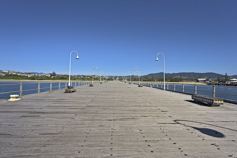 Old jetty of Coffs Harbour stock image. Image of muttonbird - 30816319