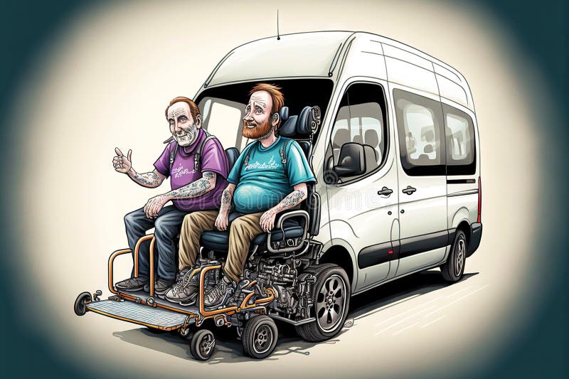 Persons Wheelchair Van Stock Illustrations – 7 Persons Wheelchair Van ...