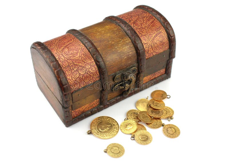Cofre Del Tesoro Viejo Con Oro Foto de archivo - Imagen de rico, turco ...