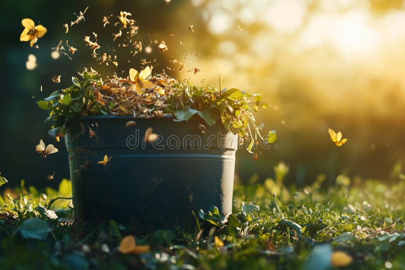 Cofriendly Composting Utilizing Organic Waste in a Full Compost Bin ...