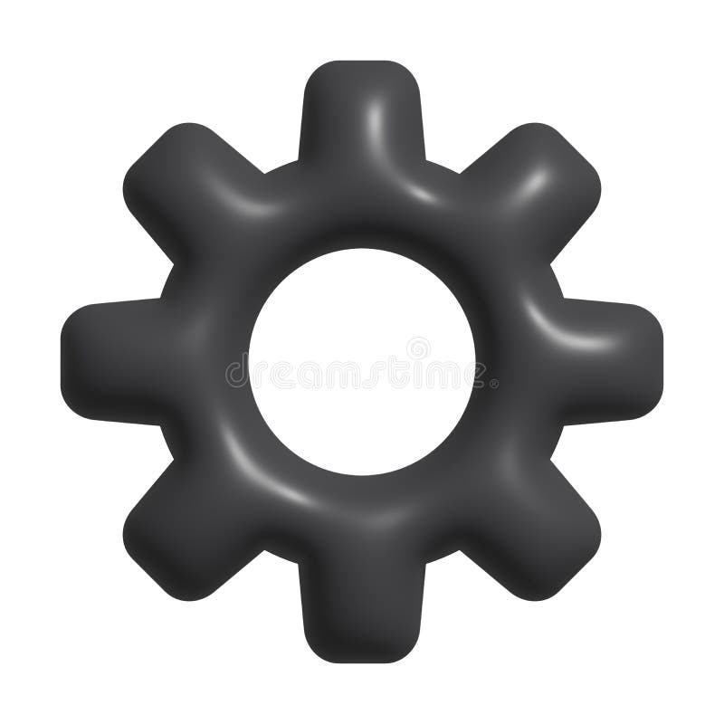 Cog Buttons 3D, Set Up Icon, 3d Repair Symbol Stock Illustration ...