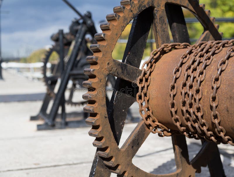 Cog and Chain stock photo. Image of industrial, chain, mechanism - 299164
