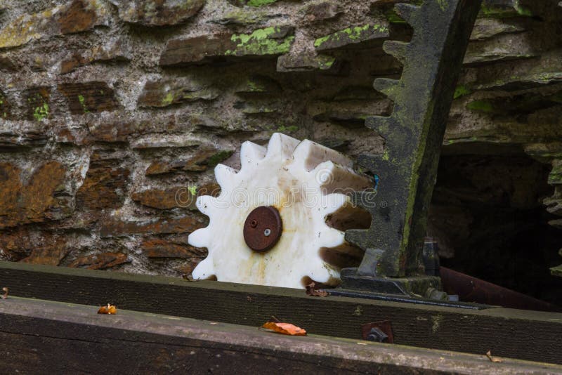 Cog Driven By Old Waterwheel Stock Photo - Image of engages, antique ...
