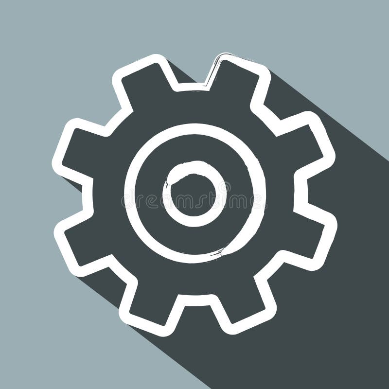 Cog stock vector. Illustration of mechanical, button - 82729992