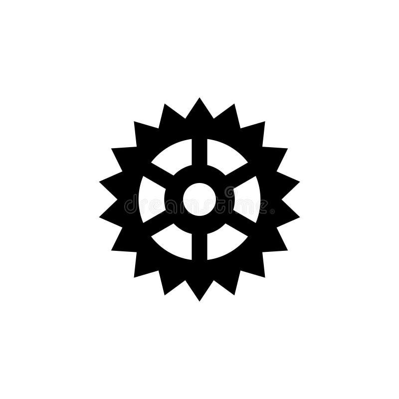 Cog, Gear Flat Vector Icon stock illustration. Illustration of ...
