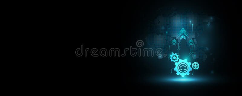 Cog Gear Network Operation Technology Background Image Hi-tech Stock ...