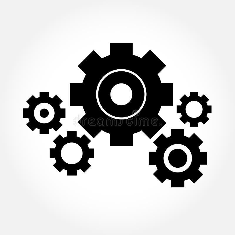 Teamwork, Concept Business Success, Colored Set Gear Icon Illustration ...