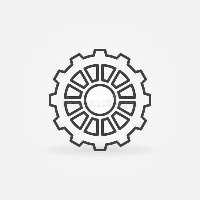Cog or Gear Wheel Outline Vector Concept Icon Stock Vector ...