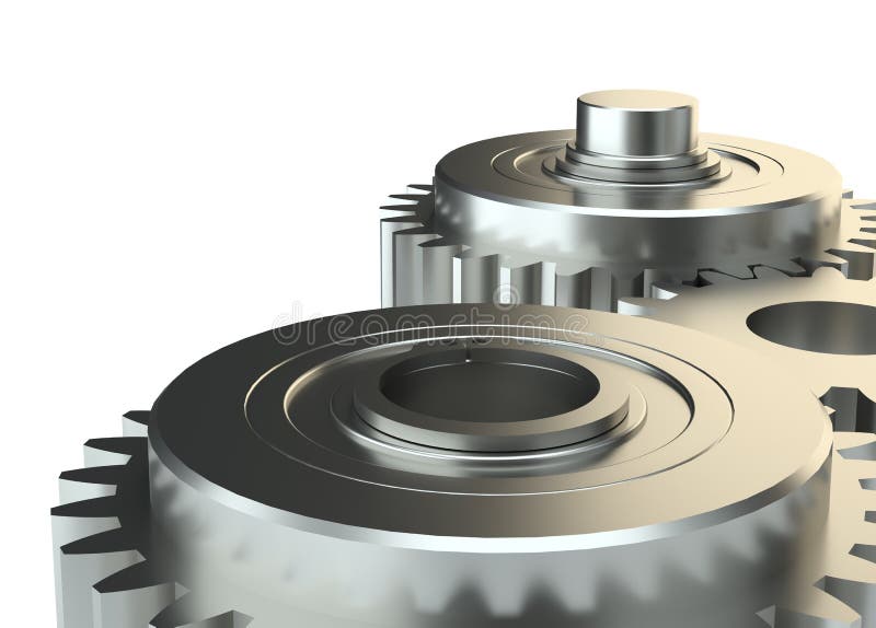 Cog Gears Mechanism Concept. 3d Illustration Stock Illustration ...