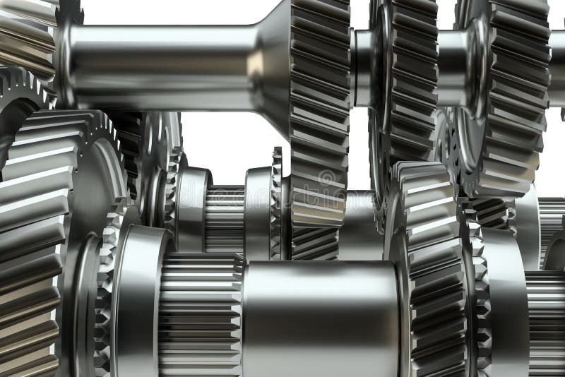 Cog Gears Mechanism Concept. 3d Illustration Stock Illustration ...