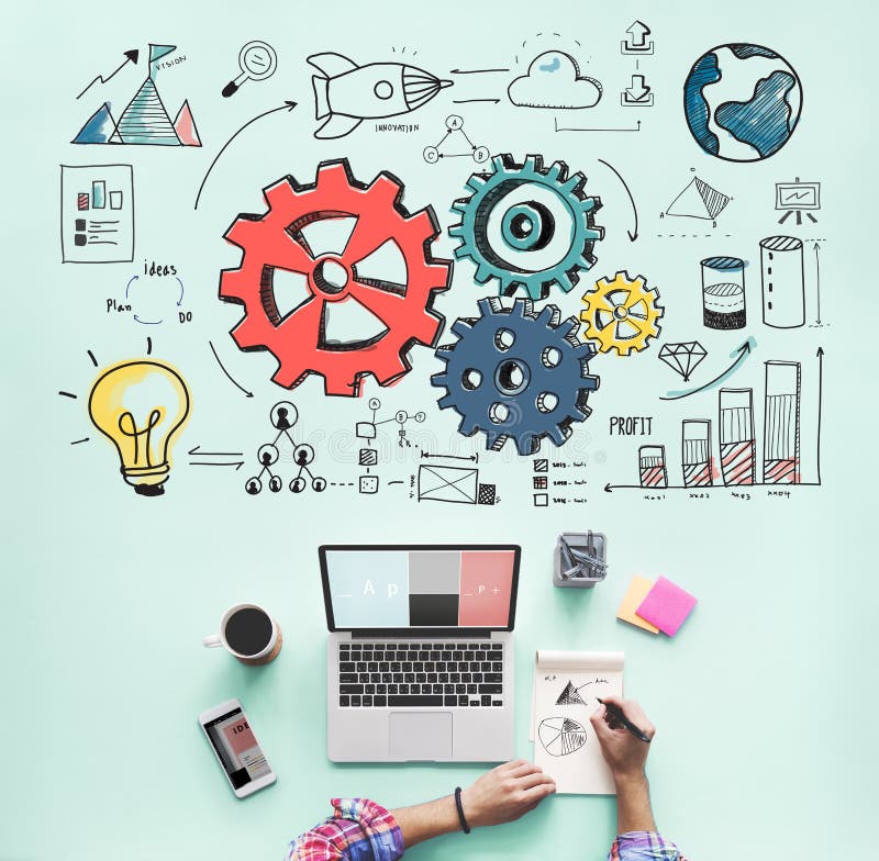 Cog Graphics Business System Analysis Concept Stock Photo - Image of ...