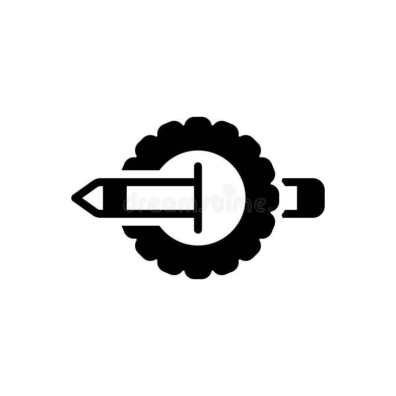 Black Solid Icon for Cog, Setting and Artwork Stock Vector ...