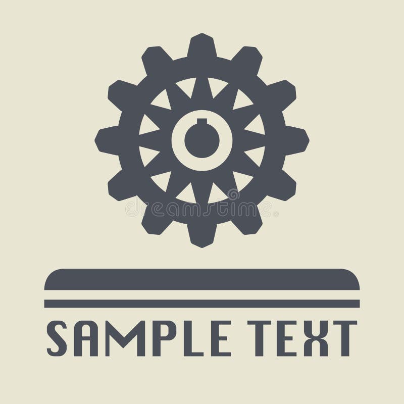 Cog icon or sign stock vector. Illustration of silhouette - 123289832
