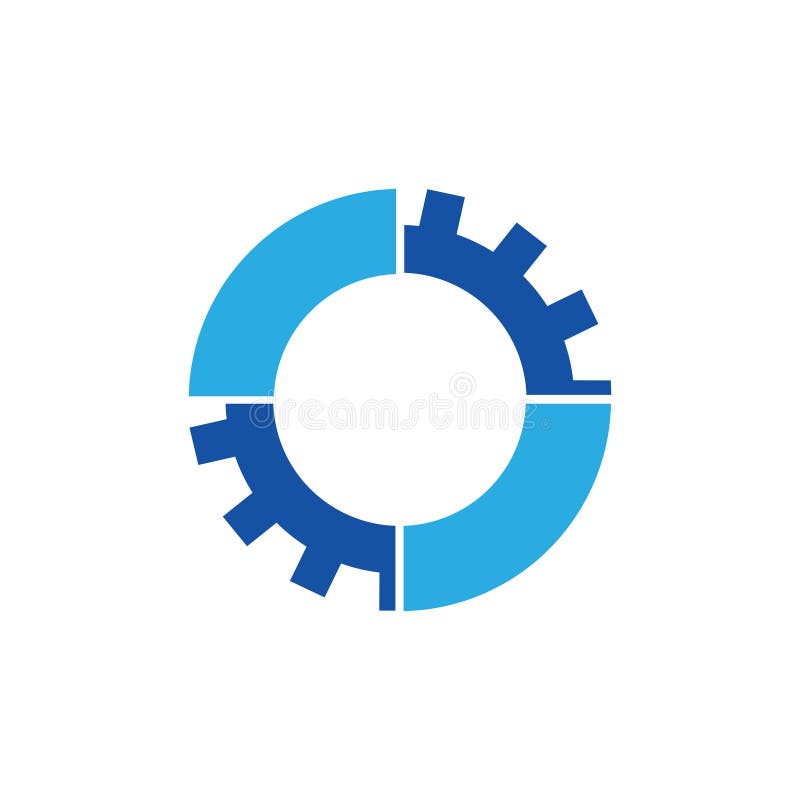 Triangle Cog Wheel Shape Logo Vector Stock Vector - Illustration of ...