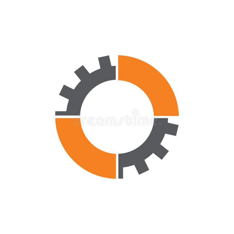 Cog Machine Geometric Part Symbol Vector Stock Vector - Illustration of ...
