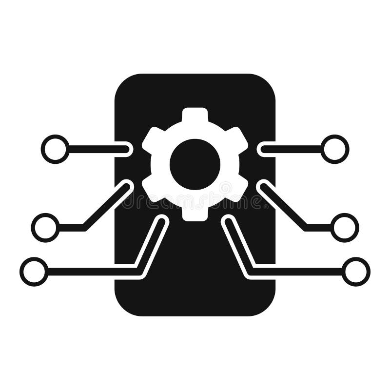 Cog Overview Icon Simple Vector. Memory Dual Machine Stock Vector ...
