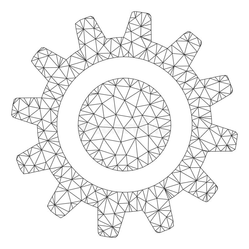 Cog Polygonal Frame Vector Mesh Illustration Stock Vector ...