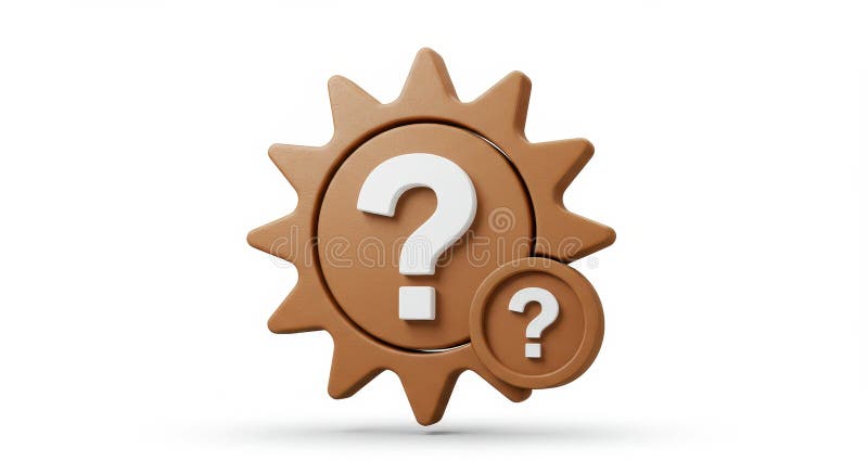 Cog with Question Marks stock illustration. Illustration of answer ...