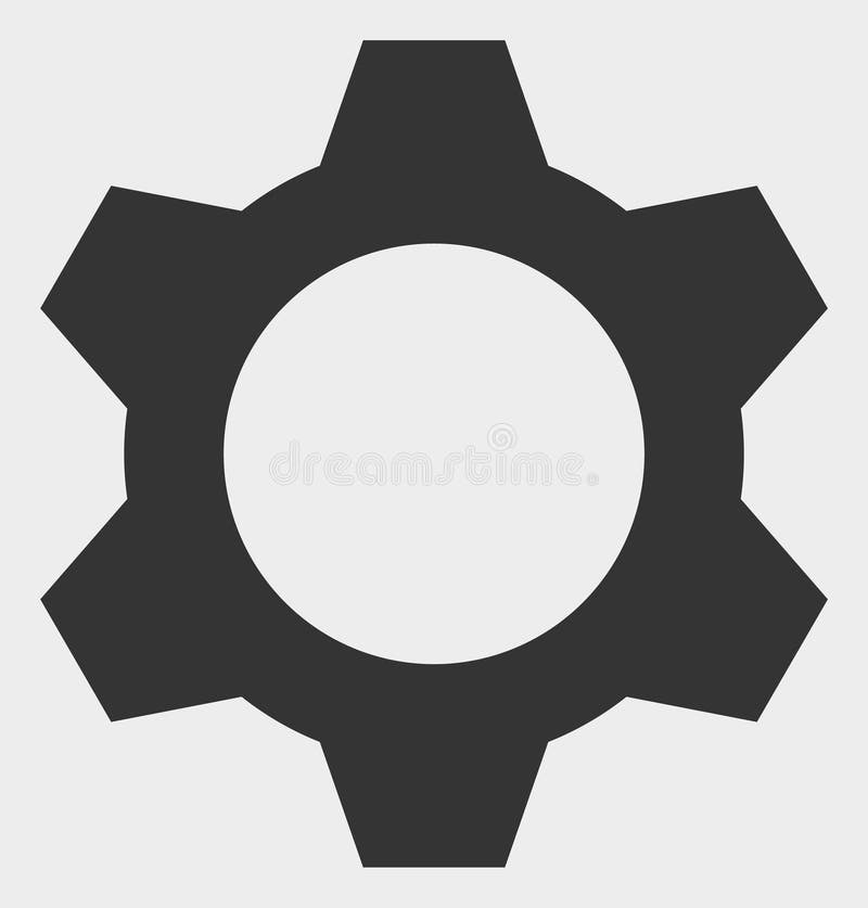 Cog Raster Icon Illustration Stock Illustration - Illustration of ...
