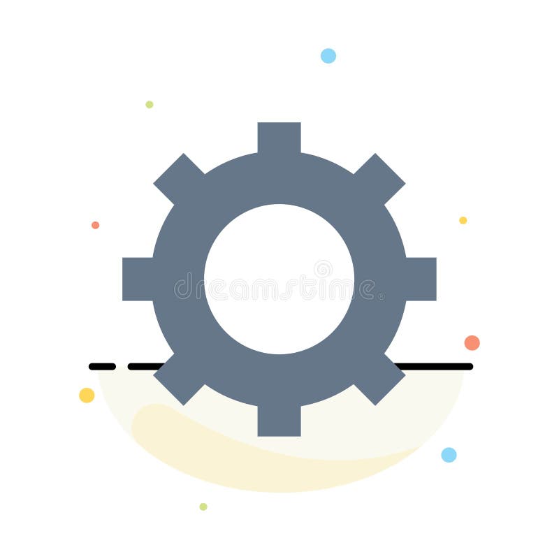 Cog, Setting, Gear Abstract Flat Color Icon Template Stock Vector ...