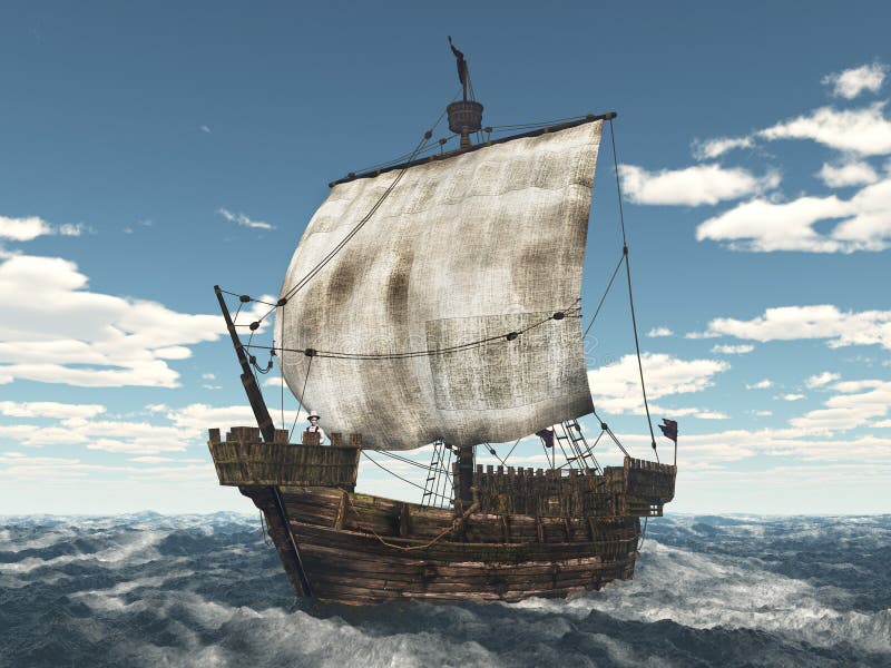 Cog ship stock illustration. Illustration of hanse, hanseatic - 93926421