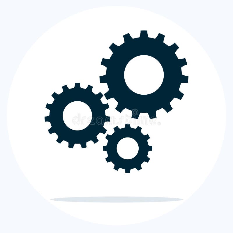 Cog Sign.Settings Icon.Gear Icon with Place for Your Text Stock Vector ...