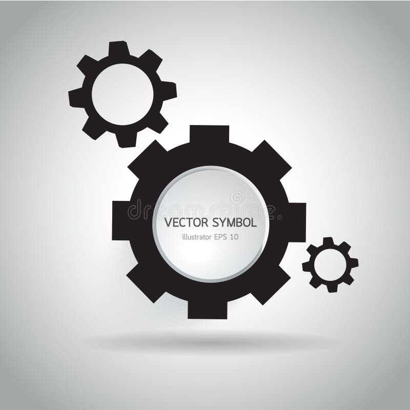Cog symbol vector. stock vector. Illustration of equipment - 55153726
