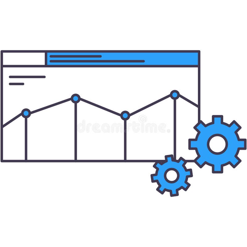 Cog Wheel Gear Graph Vector Business Teamwork Icon Stock Vector ...