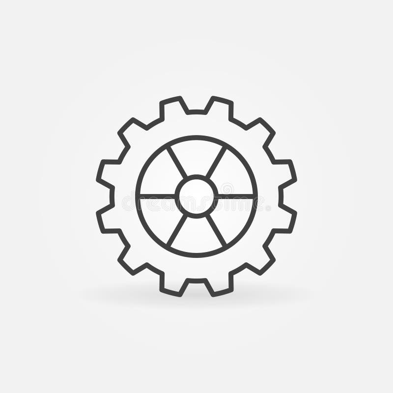 Cog Wheel or Gear Linear Vector Concept Icon or Logo Stock Vector ...