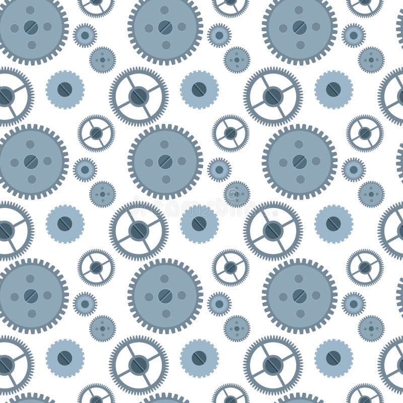 Cog Wheel Gear Seamless Pattern Stock Vector - Illustration of ...