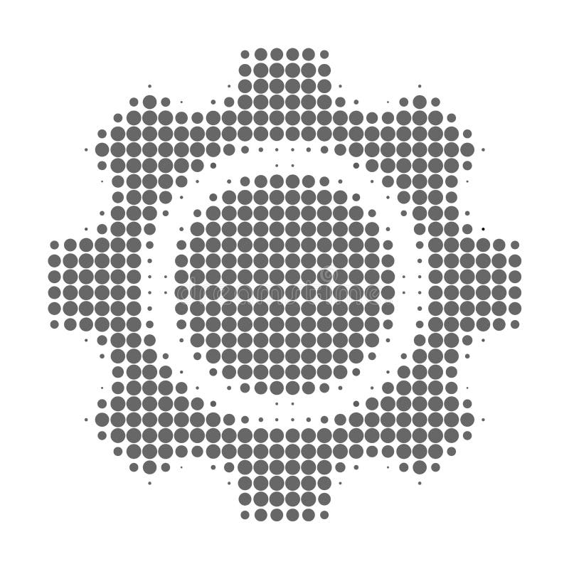 Cog Wheel Halftone Dotted Icon Stock Vector - Illustration of industry ...