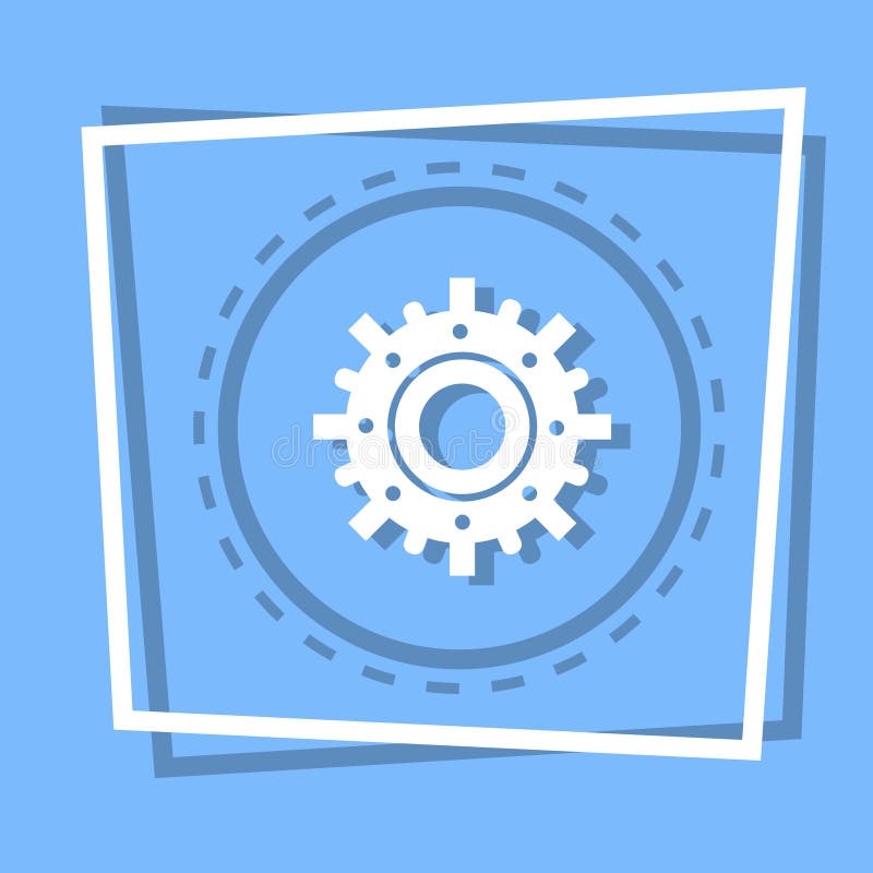 Cog Wheel Icon Gear Settings Web Button Stock Vector - Illustration of ...