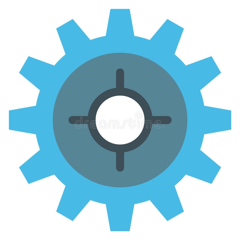 Cog Wheel Icon. Process Symbol Stock Illustration - Illustration of ...