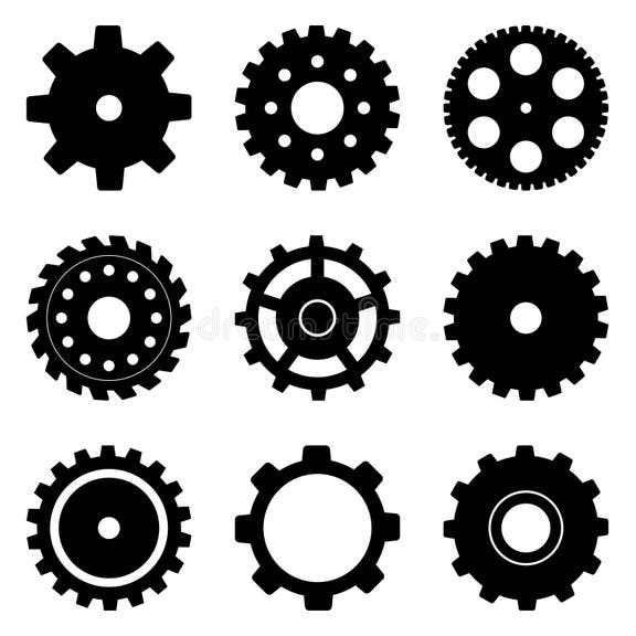 Cog Wheel Set stock vector. Illustration of industry - 24447739