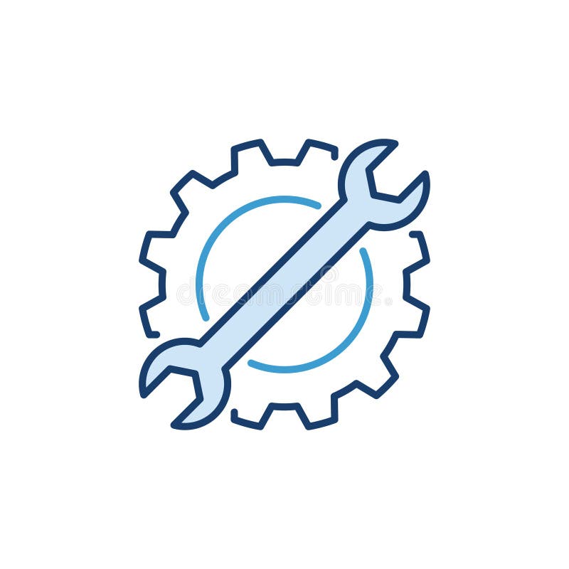 Wheel spanner logo stock vector. Illustration of dynamic - 43587482