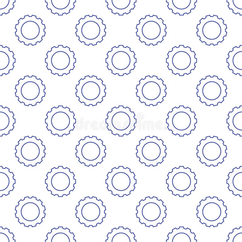 Cog Wheel Vector Concept Line Simple Seamless Pattern Stock Vector ...