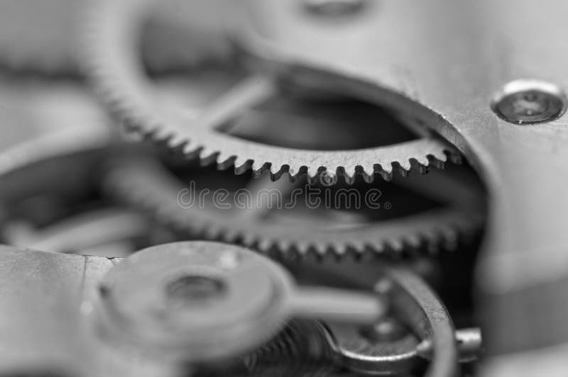 Cog Wheels. Black and White Gears, Clockwork Stock Photo - Image of ...