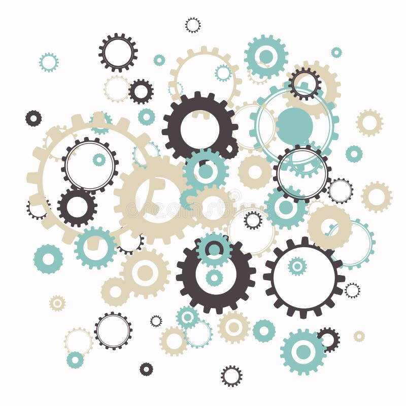 Cog wheels white vector stock vector. Illustration of wheel - 32347746