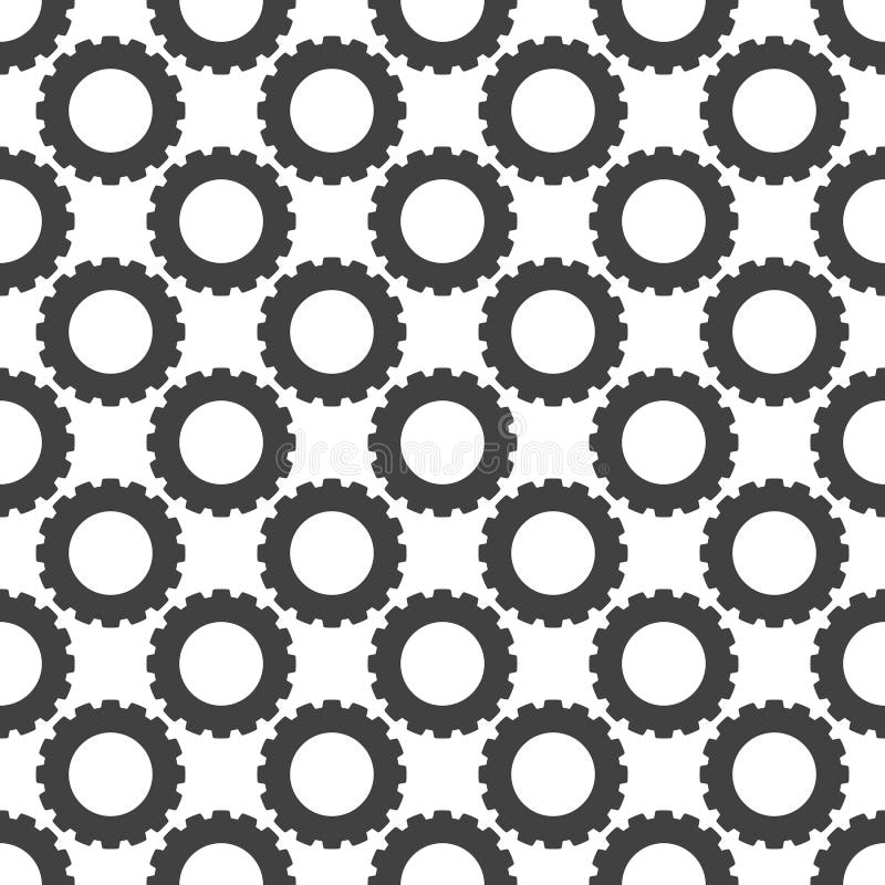 Cog Wheels and Gears Vector Concept Seamless Pattern Stock Vector ...