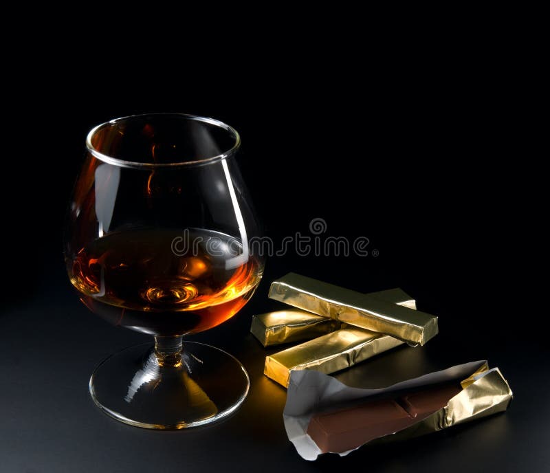 Cognac and chocolate stock image. Image of brandy, whiskey - 18069969