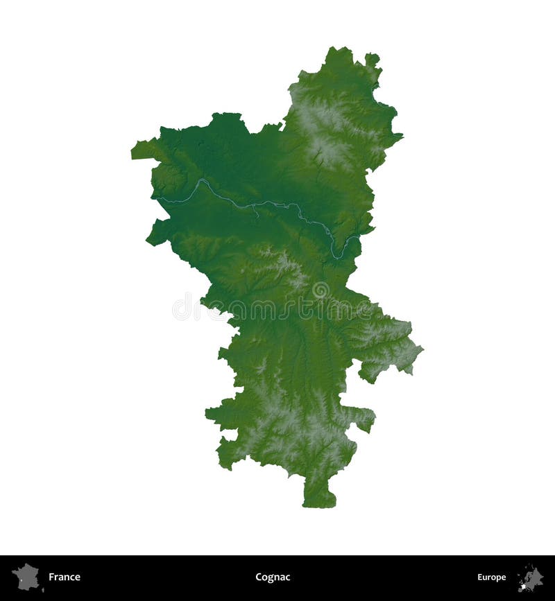 Cognac, France, Isolated on White. Physical Stock Illustration ...