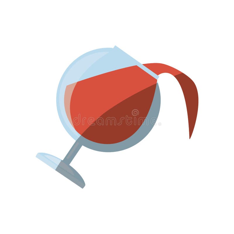 Cognac Glass Cup Drink Shadow Stock Illustration - Illustration of ...